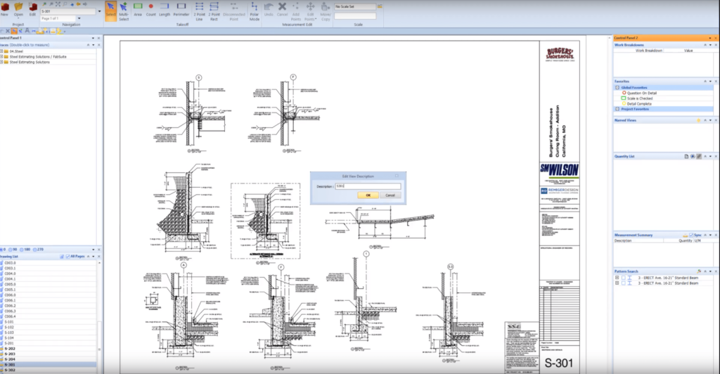 Steel Erection Digital Takeoff Step Two Setting Up The Detail Drawings - Steel Estimating Solutions